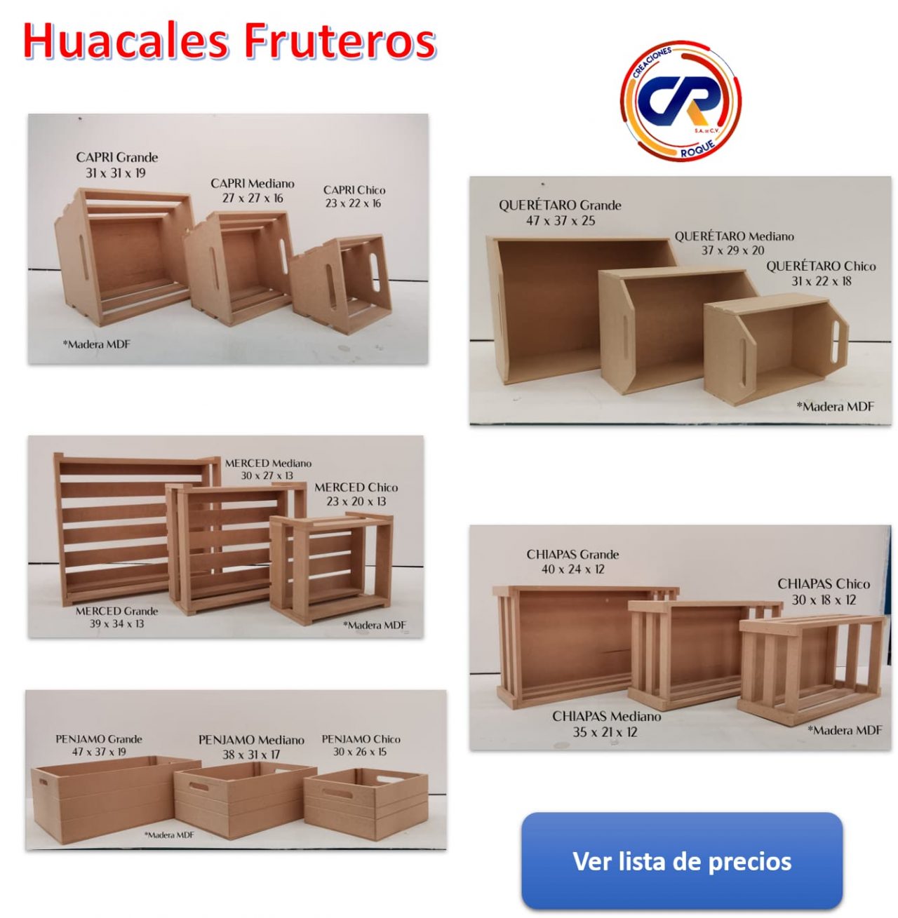 Huacales Fruteros | Creaciones Roque